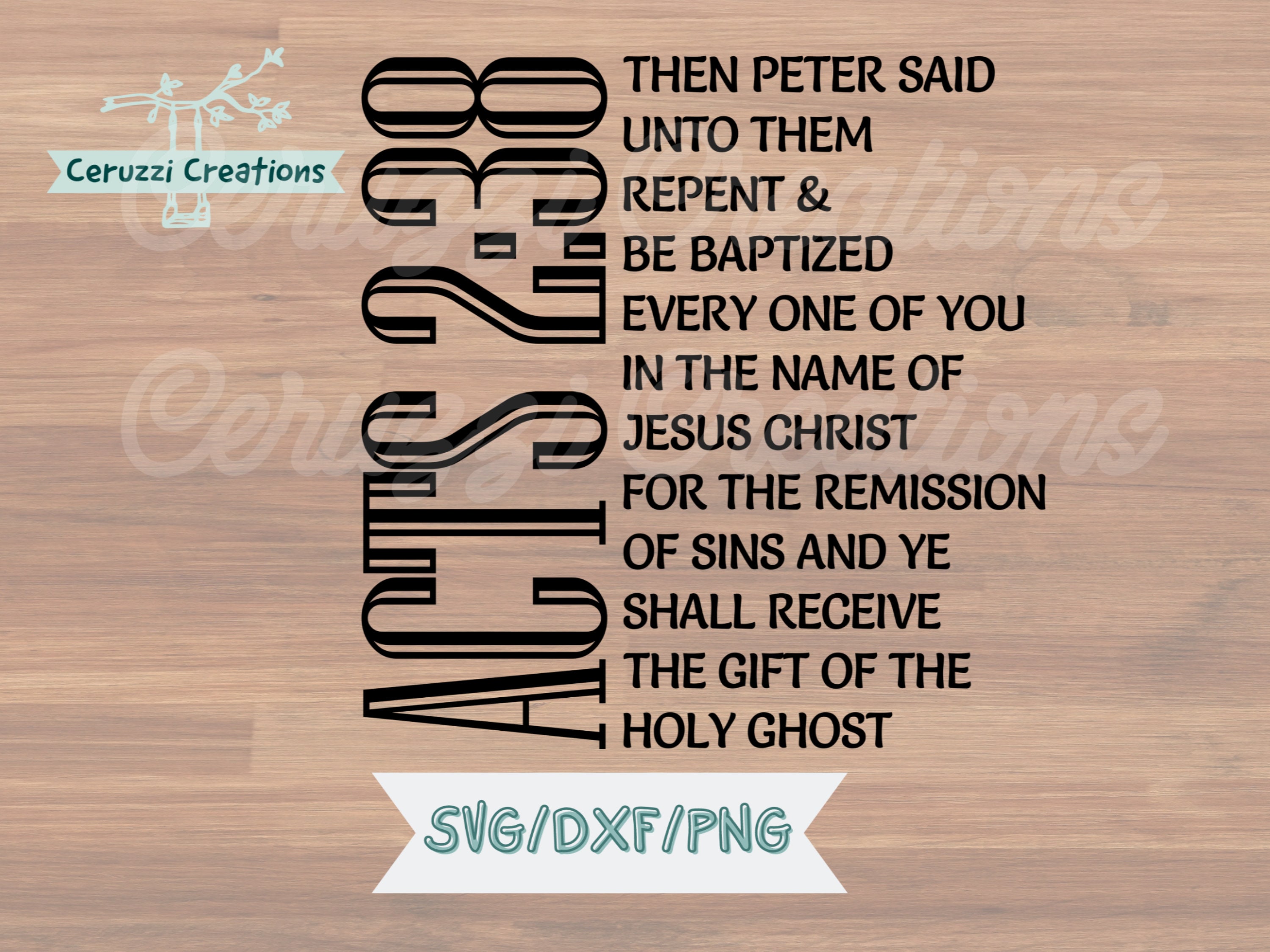 Acts 2:38 SVG Scripture SVG Religious SVG Bible Verse Svg - Etsy UK