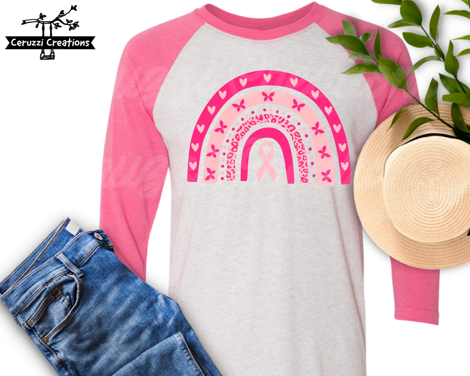Breast Cancer Awareness Boho Rainbow SVG Breast Cancer - Etsy