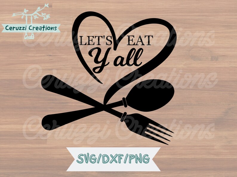 Let's Eat Y'all SVG Kitchen SVG Dining Room SVG - Etsy