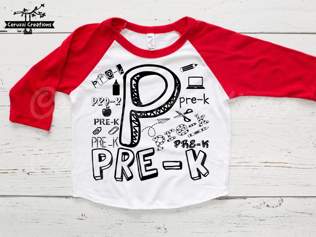 Pre-k Typography SVG| Pre-k SVG| Pre-k Shirt SVG| First Day of School ...