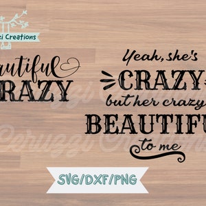 Beautiful Crazy Couple Bundle SVG| 2 Designs| Beautiful Crazy SVG ...