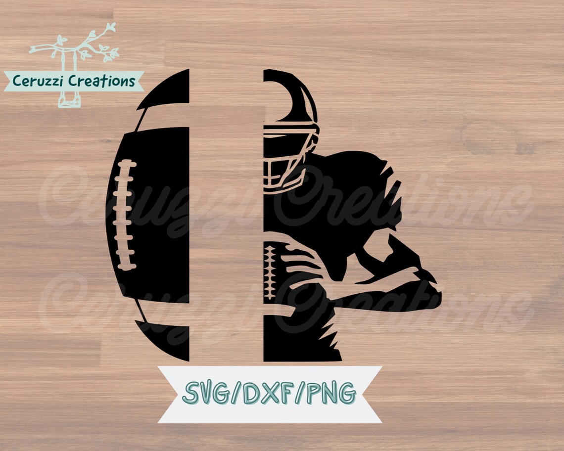 Football Player Split Design SVG| Football Player SVG| Football SVG ...