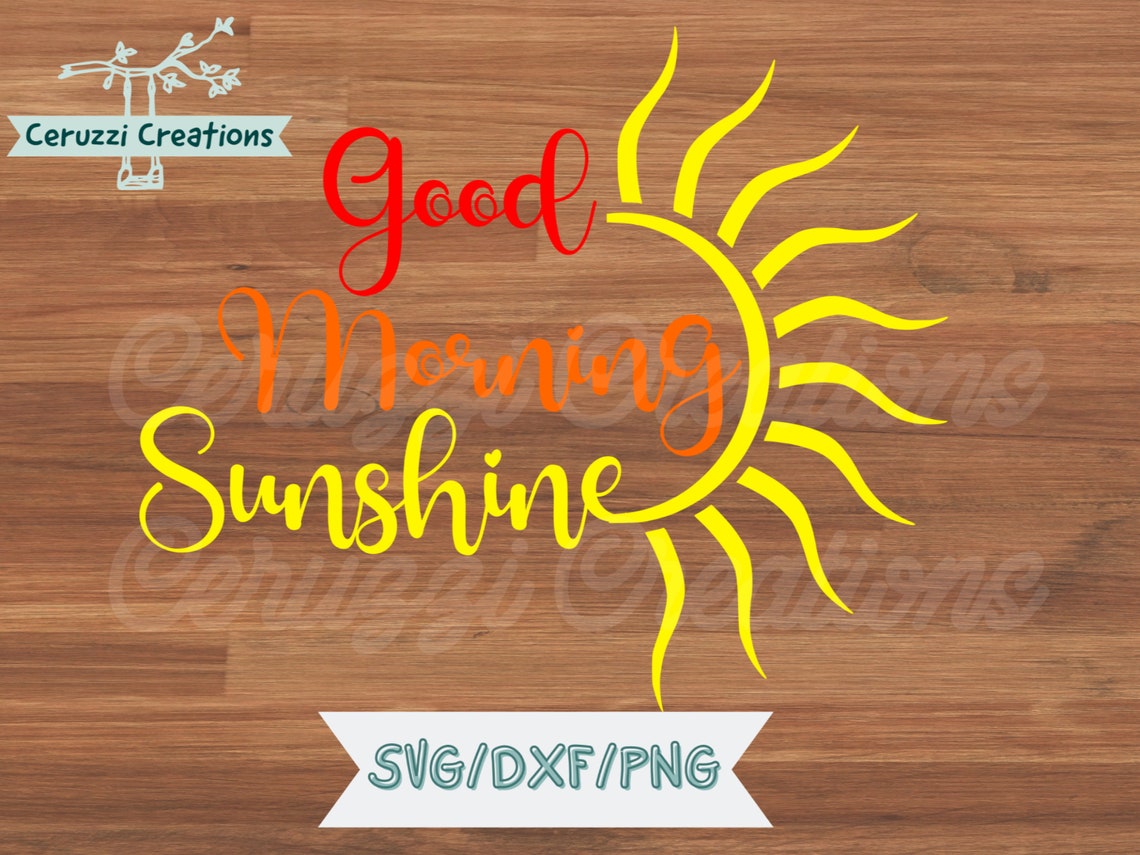 Good Morning Sunshine SVG 2 Colors Coffee Mug SVG Kitchen - Etsy