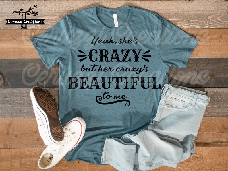 Beautiful Crazy Couple Bundle SVG| 2 Designs| Beautiful Crazy SVG ...