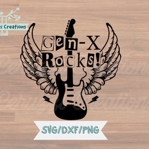 Gen X Rocks SVG| Gen X SVG| Generation X SVG| Rock Music Svg| 80's Svg ...