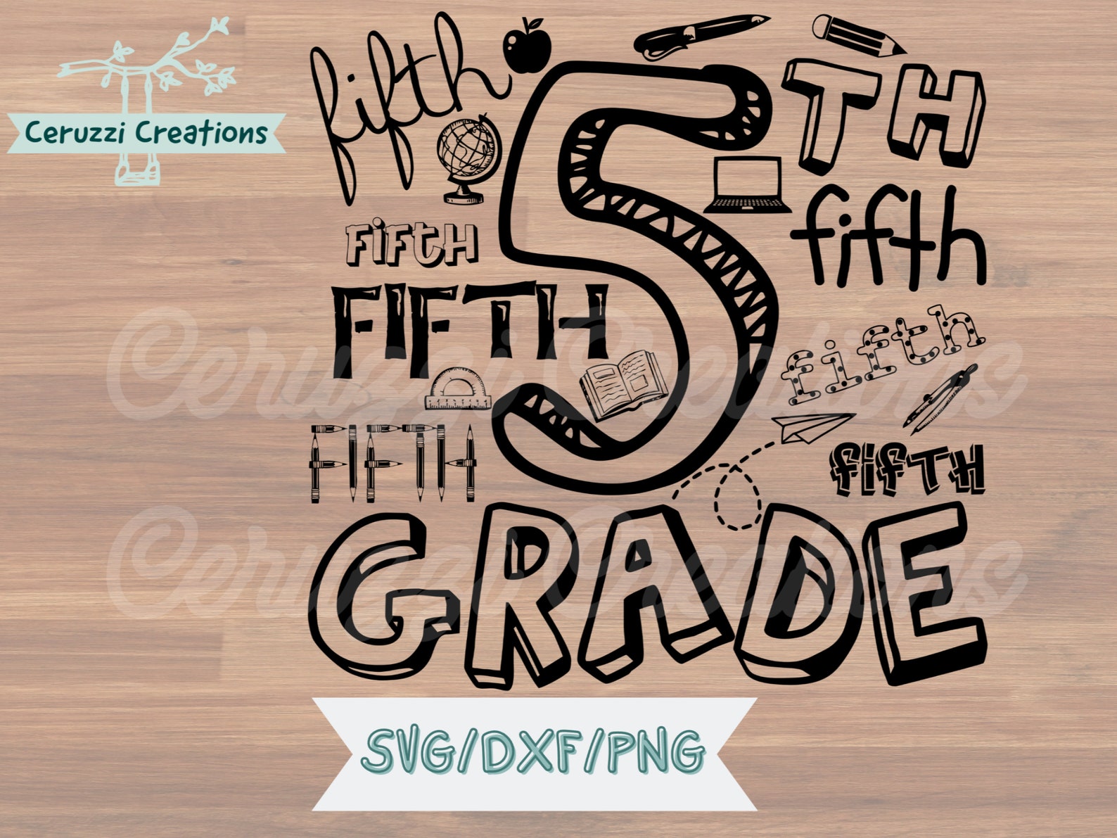 5th Grade Typography SVG| Fifth Grade Typography SVG| 5th Grade SVG ...