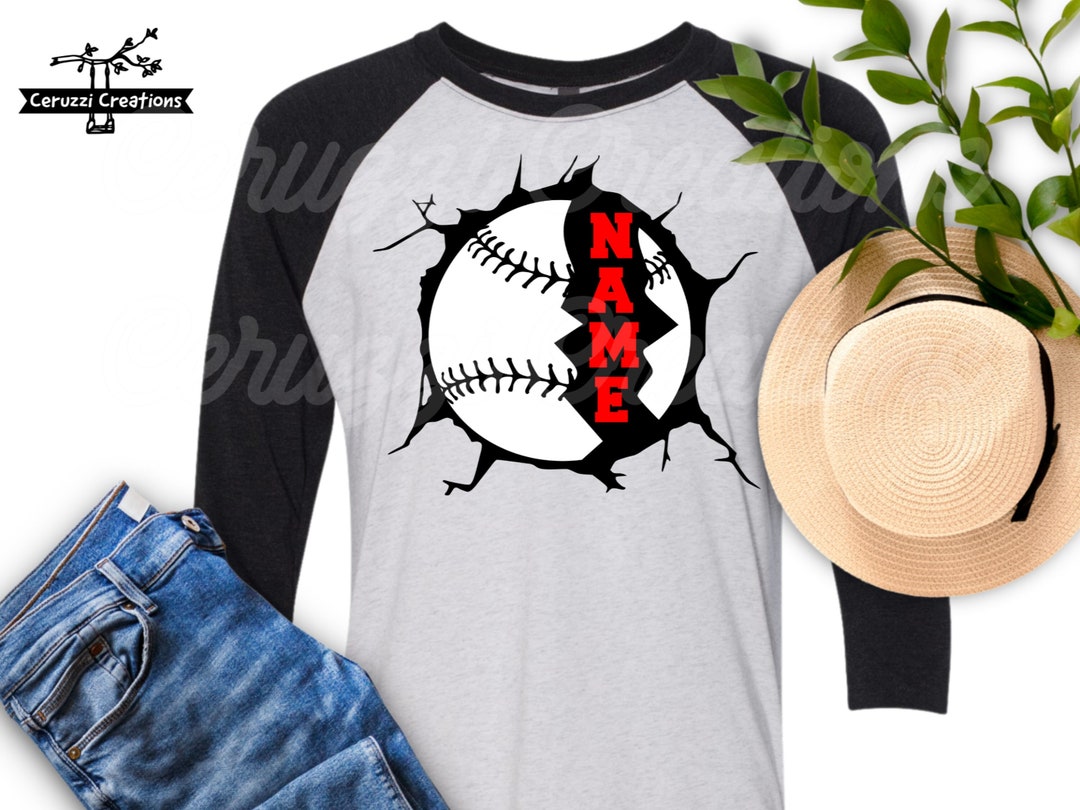 Baseball Split Design SVG| Custom Baseball Shirt SVG| Custom Softball ...