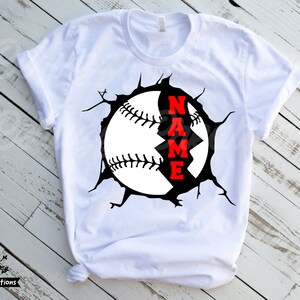 Baseball Split Design SVG| Custom Baseball Shirt SVG| Custom Softball ...