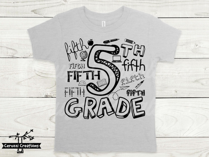 5th Grade Typography SVG Fifth Grade Typography SVG 5th - Etsy