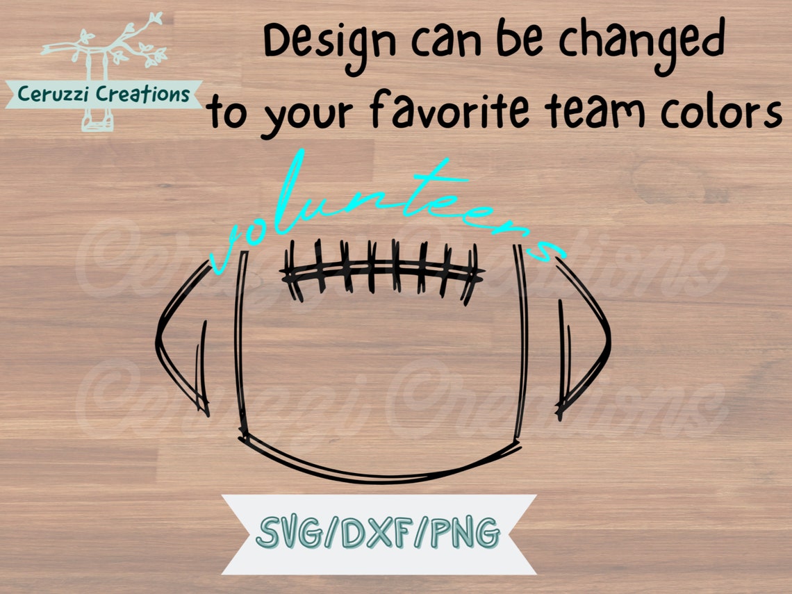 Volunteers Sketch Football SVG Volunteers SVG Volunteers - Etsy