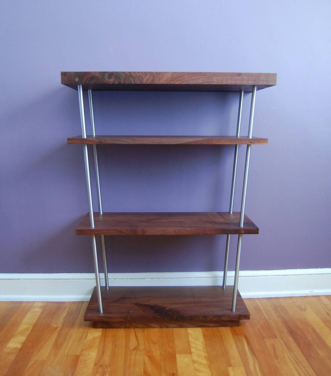 Solid Walnut Record Player Table / Shelf and LP Holder for - Etsy