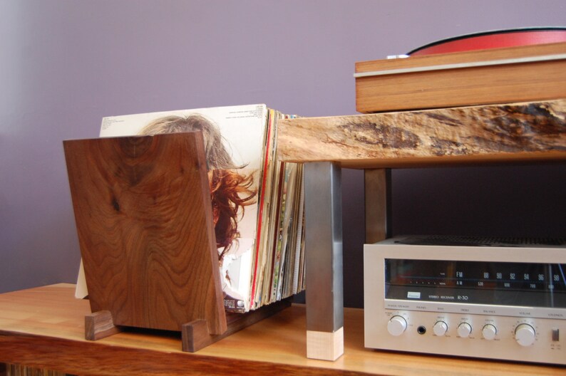 12 Vinyl LP Display Beautiful Solid Walnut Holder With - Etsy