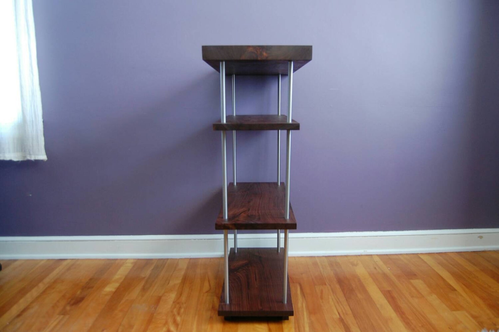 Solid Walnut Record Player Table / Shelf and LP Holder for | Etsy