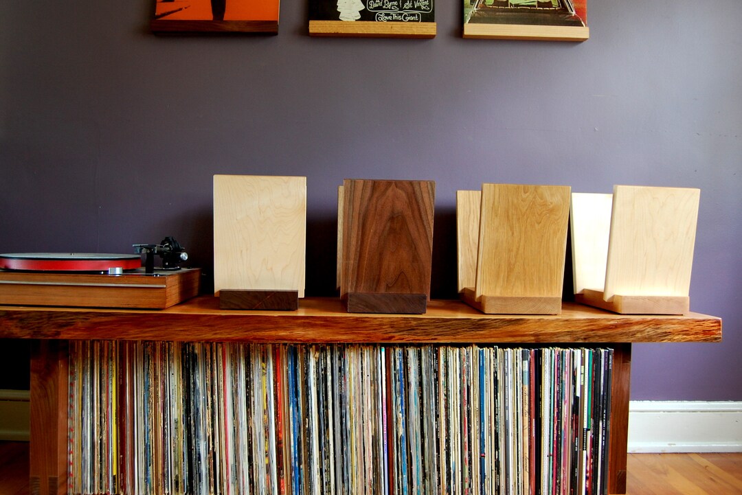 12 Vinyl Display for Lp's Beautiful Solid Walnut Record Storage Holds ...