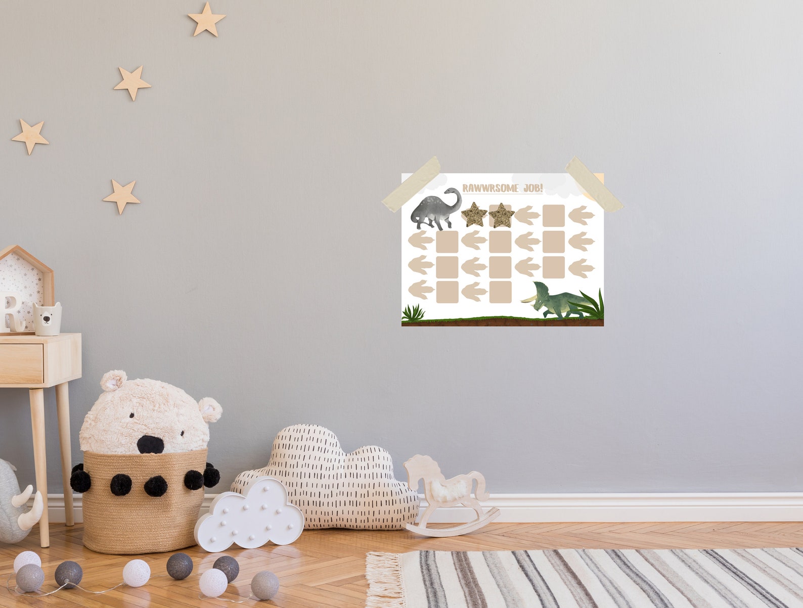 Dinosaur Reward Chart Potty Training Chart Sticker Chart - Etsy