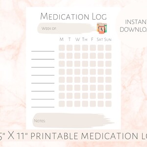 Medication Log Prescription Tracker Pharmaceutical List - Etsy