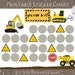 Construction Reward Chart | Potty Training Chart Boy | Sticker Chart ...