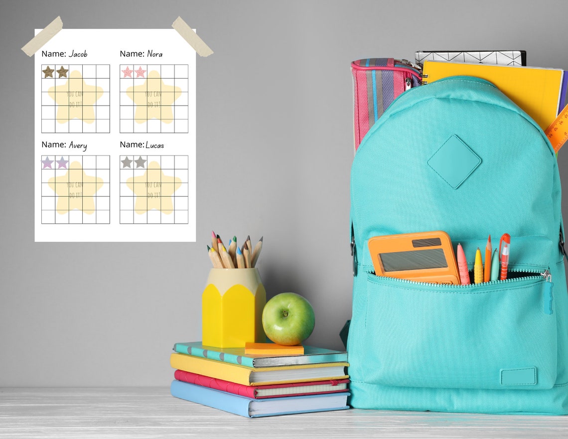 Student Teacher Sticker Chart | Multiple Sticker Charts | Reward Chart ...