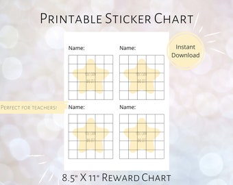 Sticker Chart Classroom - Etsy