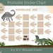 Dinosaur Reward Chart Potty Training Chart Sticker Chart Chore Chart ...