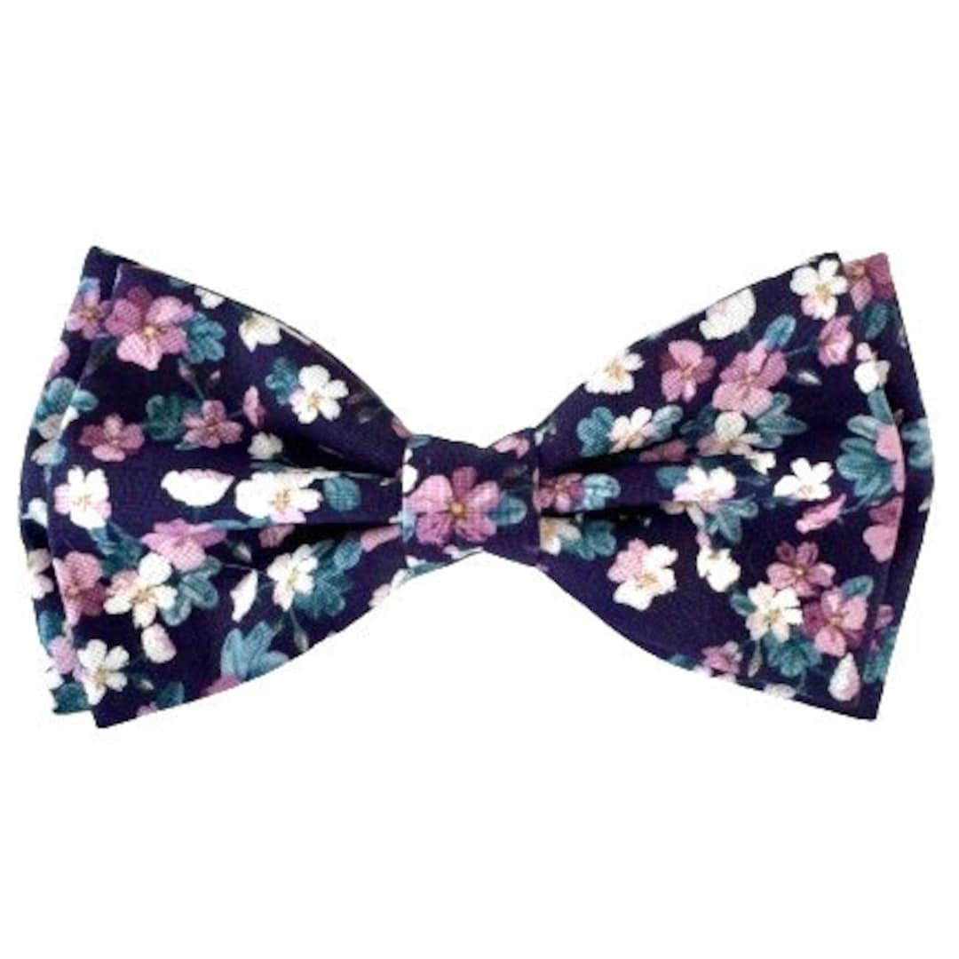 Purple Floral Bow Tie Davids Wisteria Azazie Grape Bow Tie Plum Teal Navy Bow Tie Violet Flowers ...