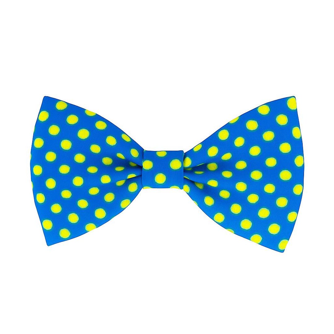 Roger Rabbit Bow Tie Blue Yellow Polka Dot Costume Bow Oversized Clip ...