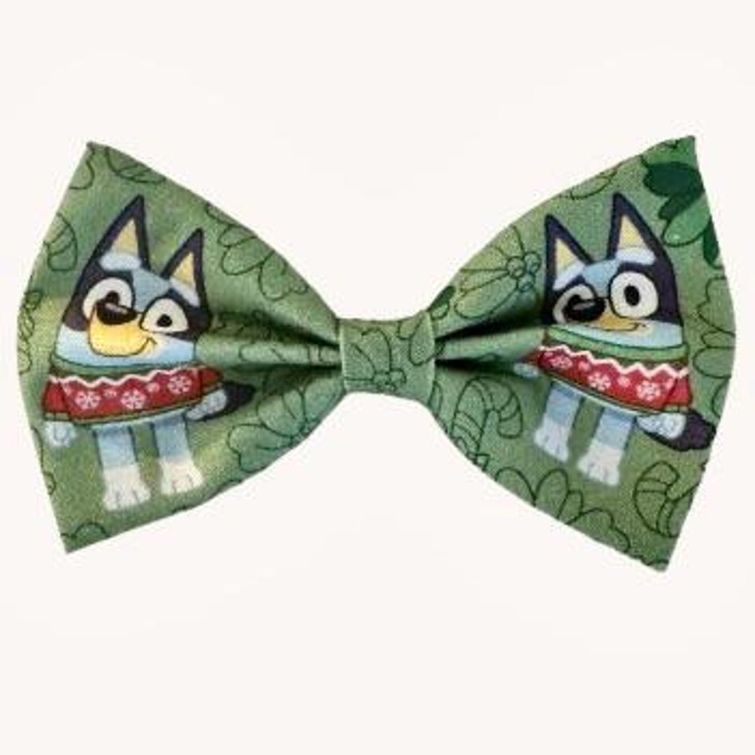 Bluey Bow Tie Pups Adults Kids Pets Holiday Dog Bow Tie Christmas ...