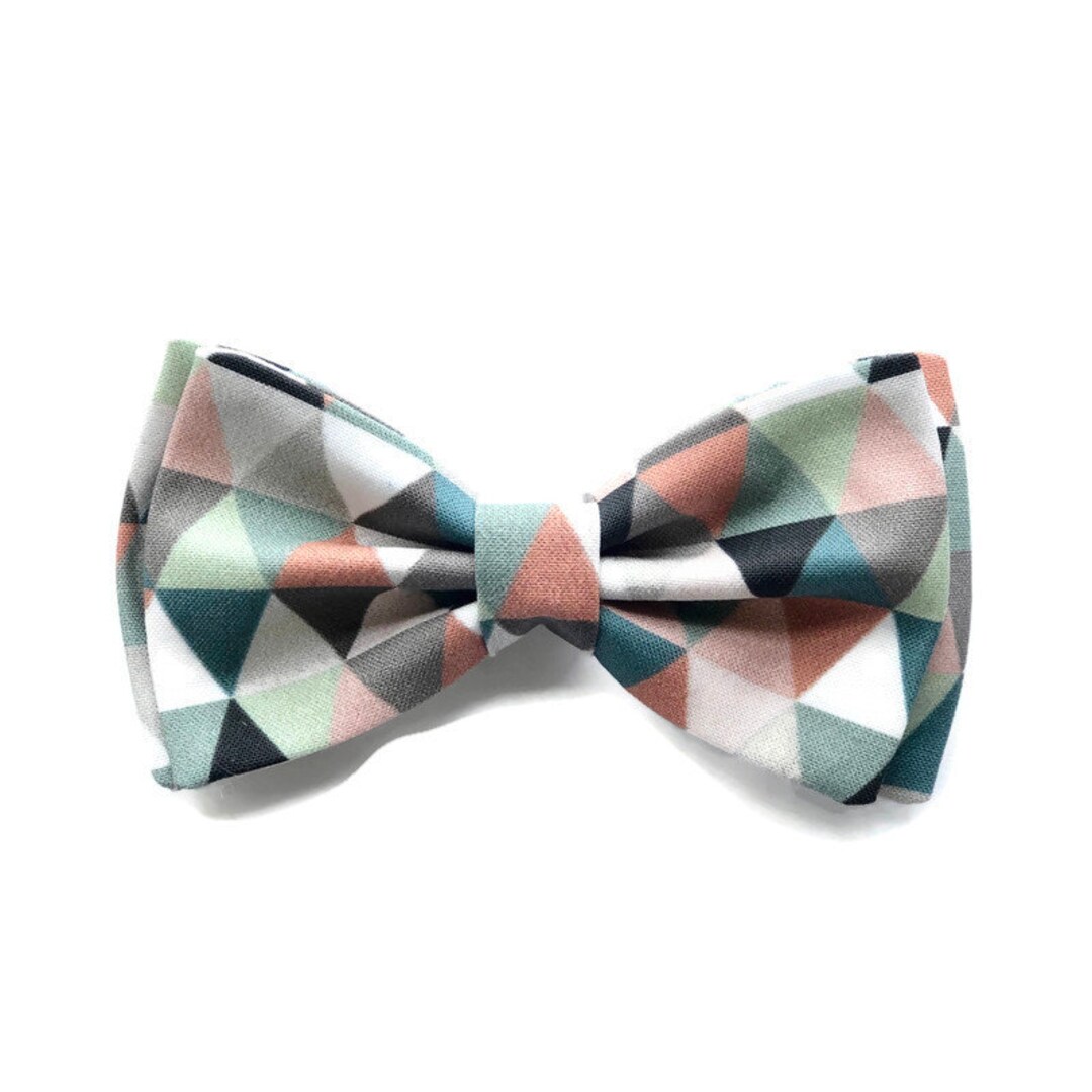 Dusty Pink Gray Bow Tie Desert Coral Rose Triangle Bow Tie Sage Rose ...