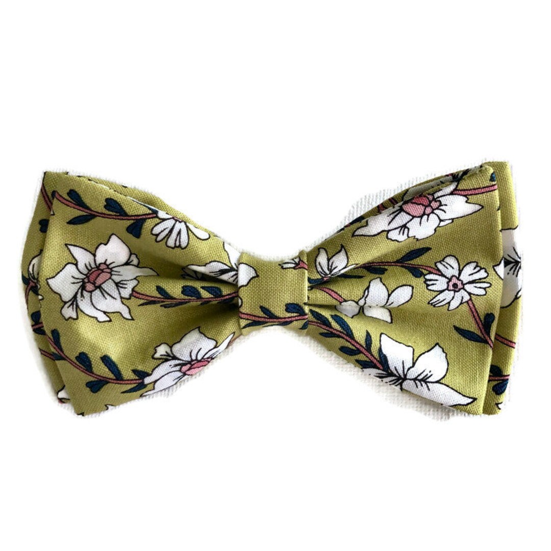 Olive Floral Bow Tie Spring Green Pistachio Bowtie Avocado Sage Bow Tie ...