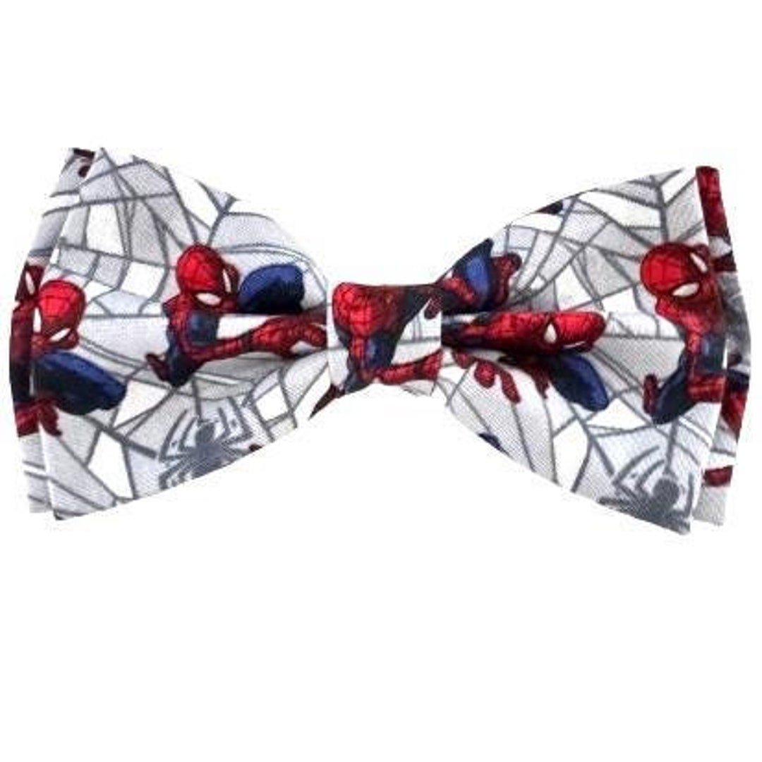 Spiderman Bow Tie Action Hero Spider Web Bow Tie Baby Boy Comic Bow Tie ...