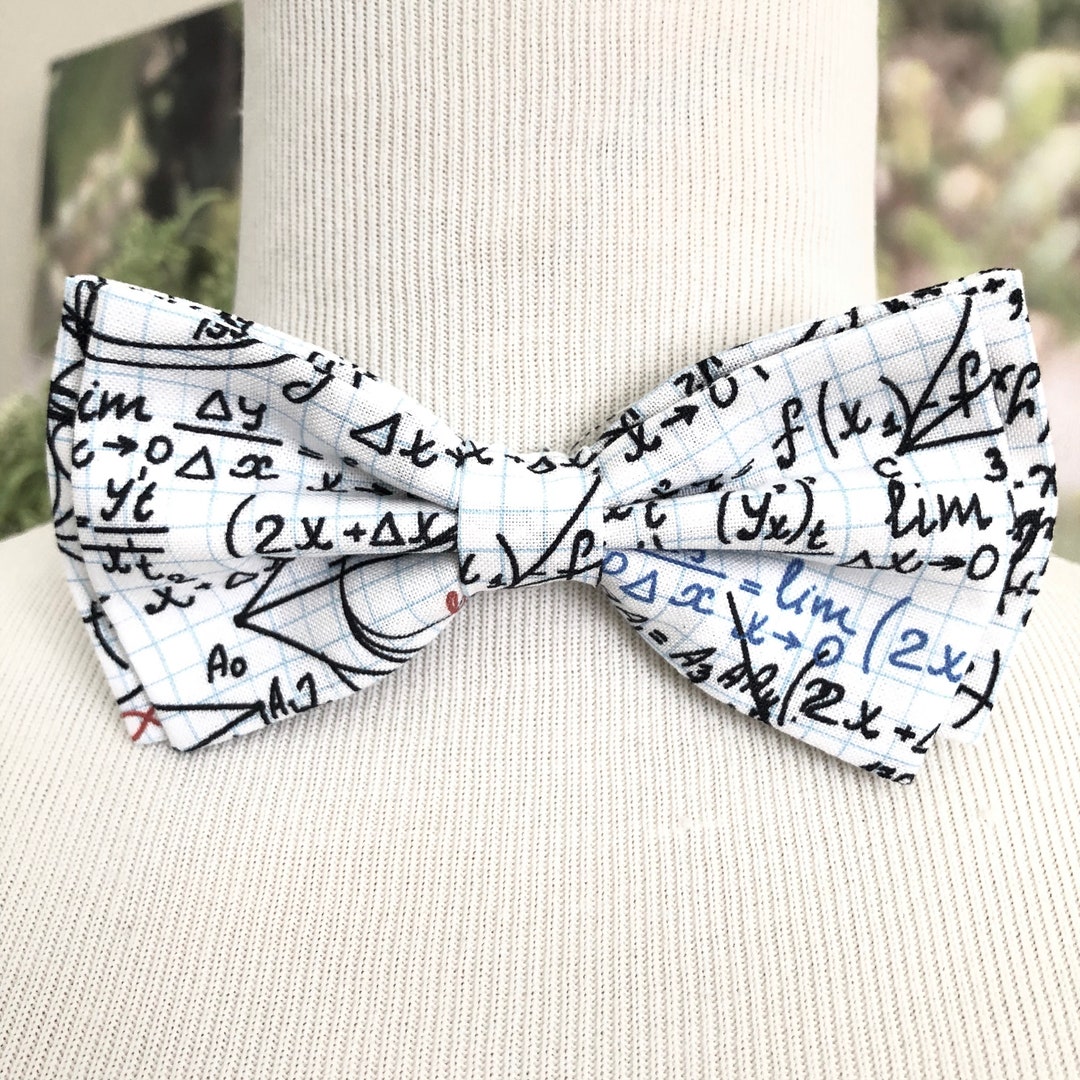 Math Bow Tie Teacher Gift Algebra Bow Tie Geometry Mathematics Bowtie ...