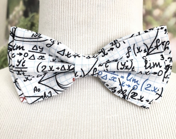 Men's SILK BOW TIE Math Mathematics Calculus Scientist Teacher Science ...