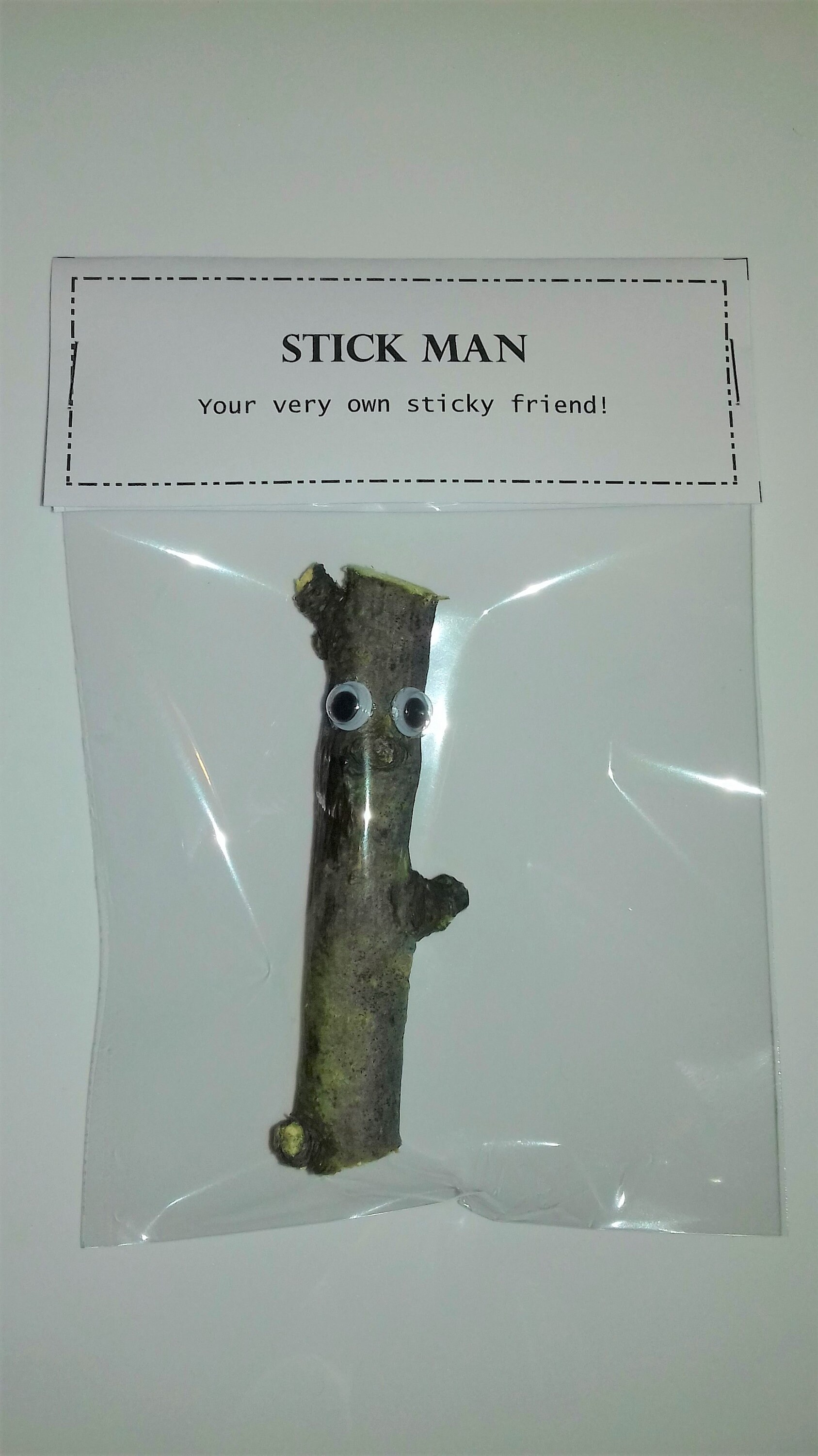STICK MAN Your Very Own Sticky Friend Fun Joke Gift Favour | Etsy UK
