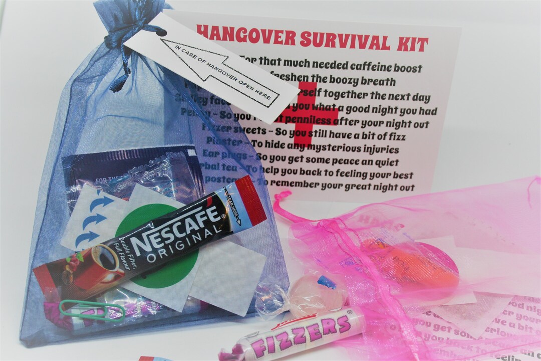 Luxury Hangover Survival Kit - Minimise the Hangover Maximise the ...