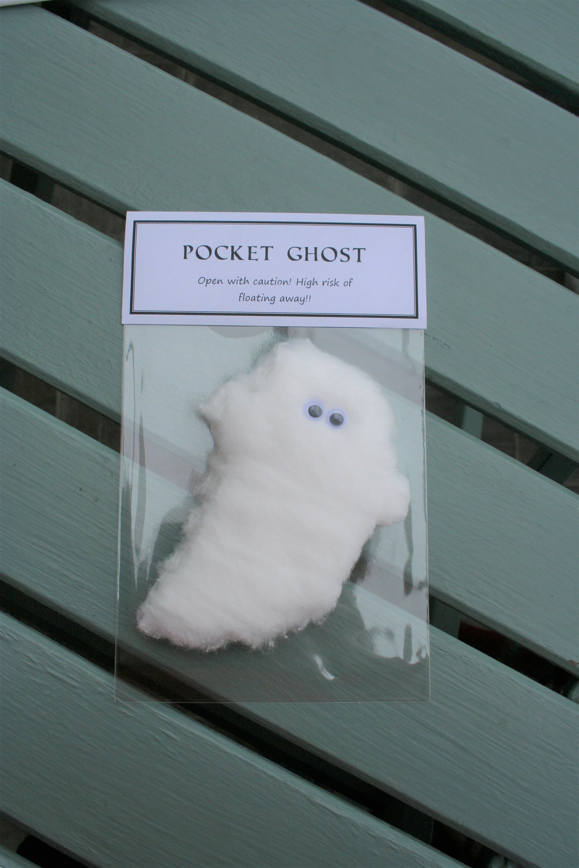 POCKET GHOST - Open With Caution - High Risk of Floating Away! Fun Joke ...