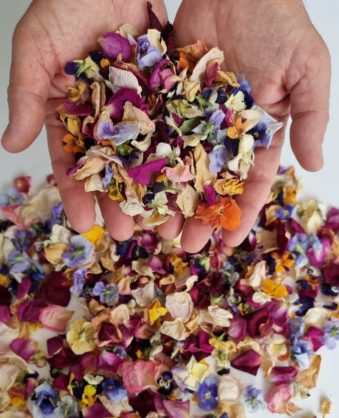 2 Liters 10 Cups of Dried Rose Petals & Dried Pansies. 100% Natural Eco ...