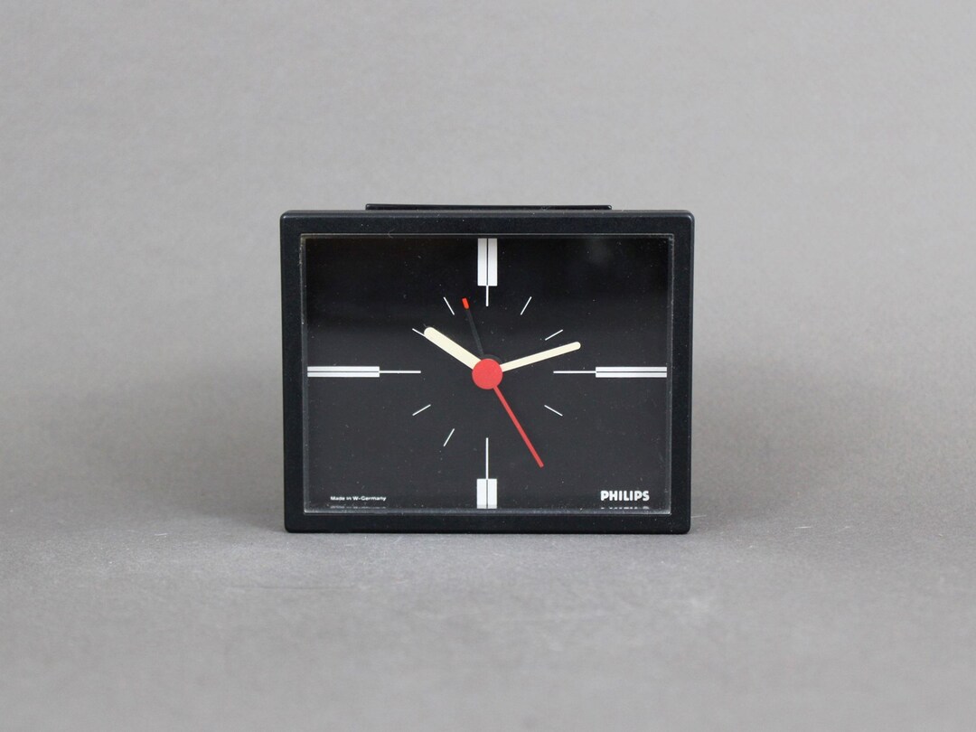 Vintage 1980s PHILIPS Bedside Clock, Modern Minimalist Decor, Made in W ...