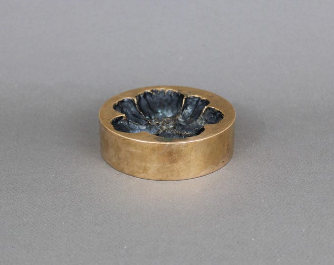 Vintage 1970s MONIQUE GERBER Bronze Sculpture, Paperweight With Flower ...