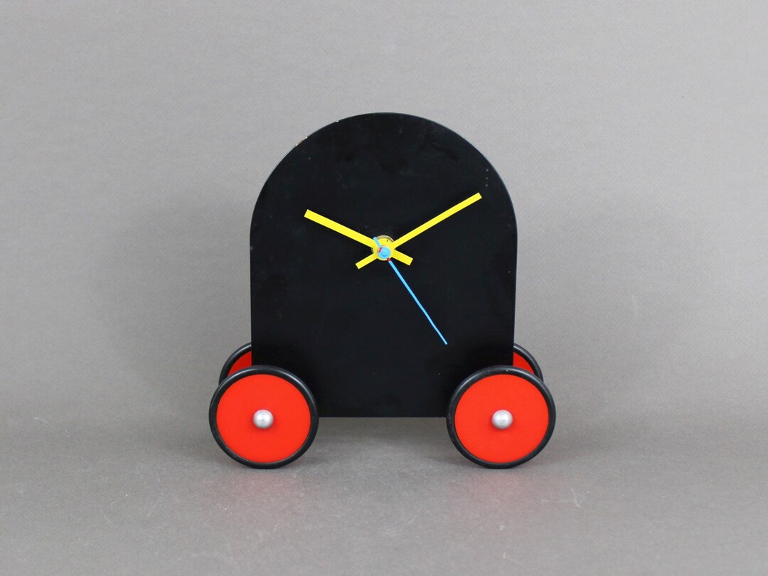 Vintage 1980s Postmodern Table Clock, Primary Colors, Memphis Style - Etsy