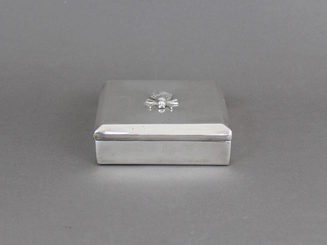 Vintage 1960s Silver Plated Box, Insect Pattern, Curiosity Cabinet ...