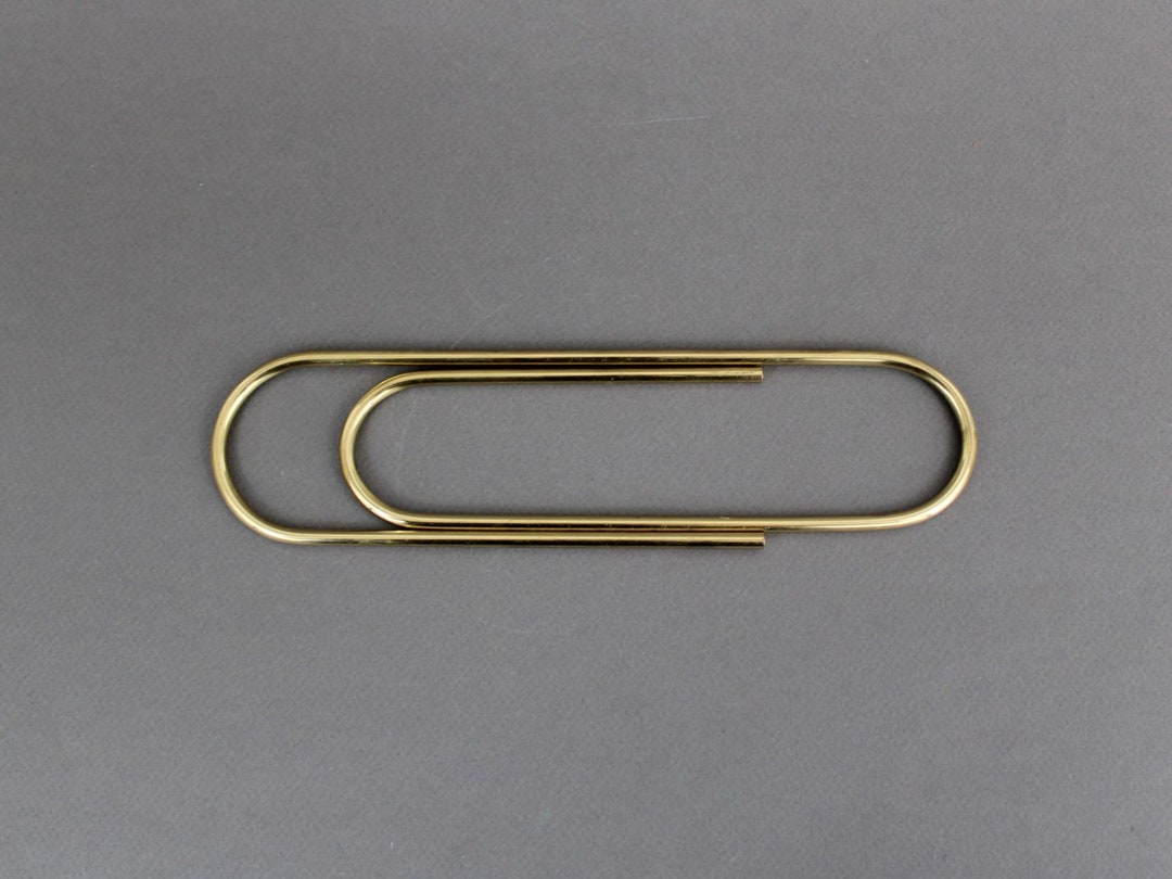 Vintage 1950s CARL AUBOCK Brass Sculpture, Giant Paperclip Paperweight ...