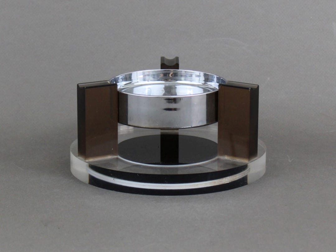 Vintage 1970s Magnetic Floating Ashtray, Modern Lucite Decor, Smoker ...