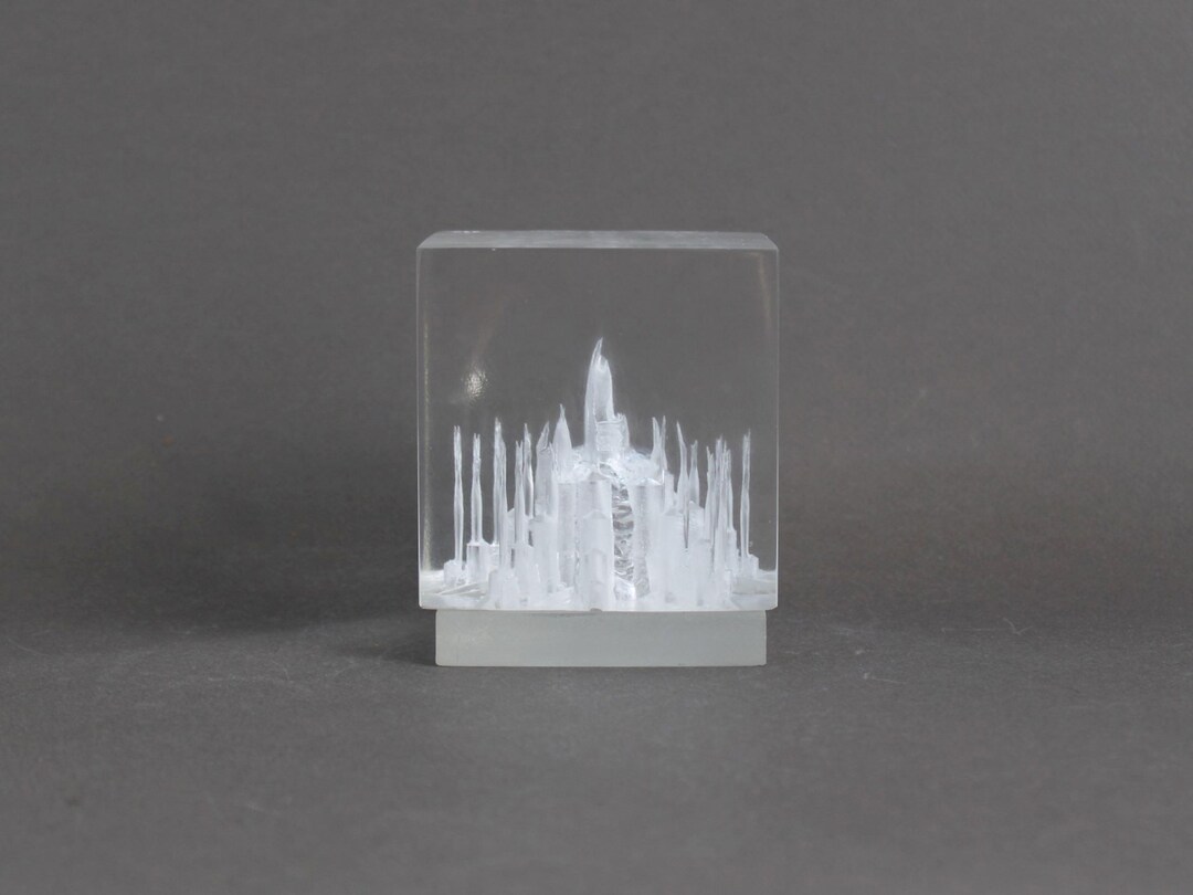 Vintage 1970s Lucite Cube Sculpture, Clear Paperweight, Modern Art - Etsy
