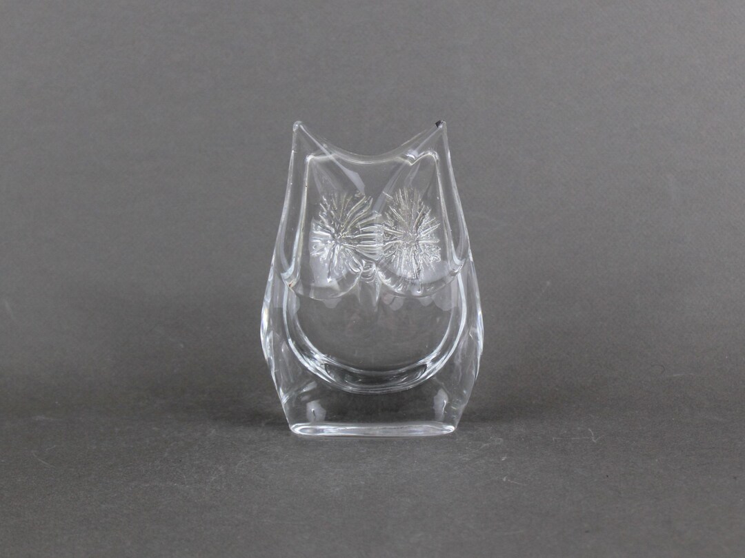 Vintage 1960s DAUM Crystal Owl Statue, Collectible Figurine, Made in ...