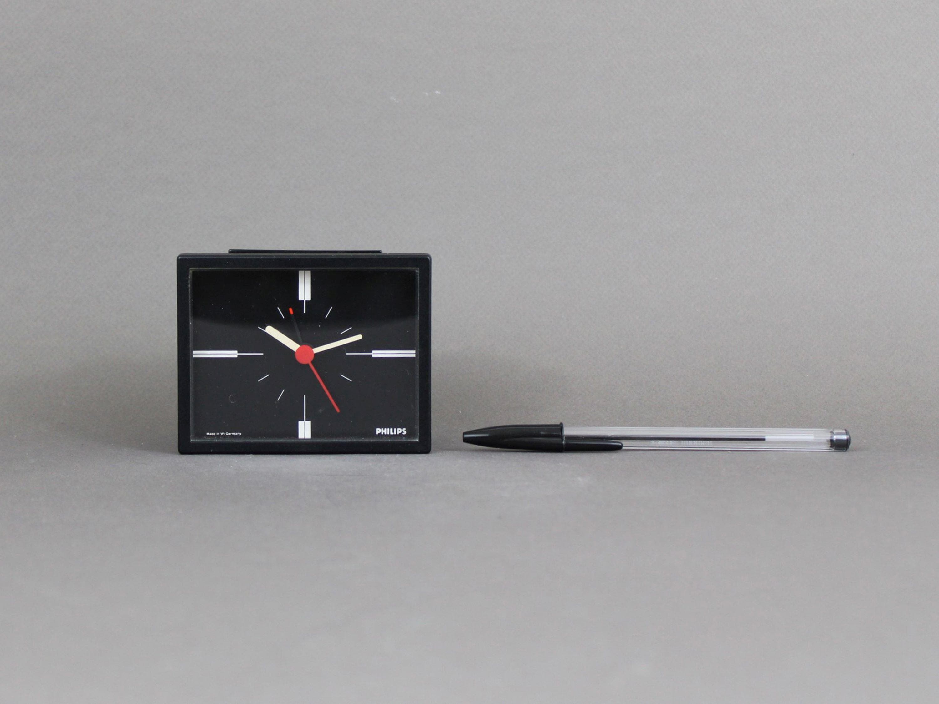 Vintage 1980s PHILIPS Bedside Clock, Modern Minimalist Decor, Made in W ...