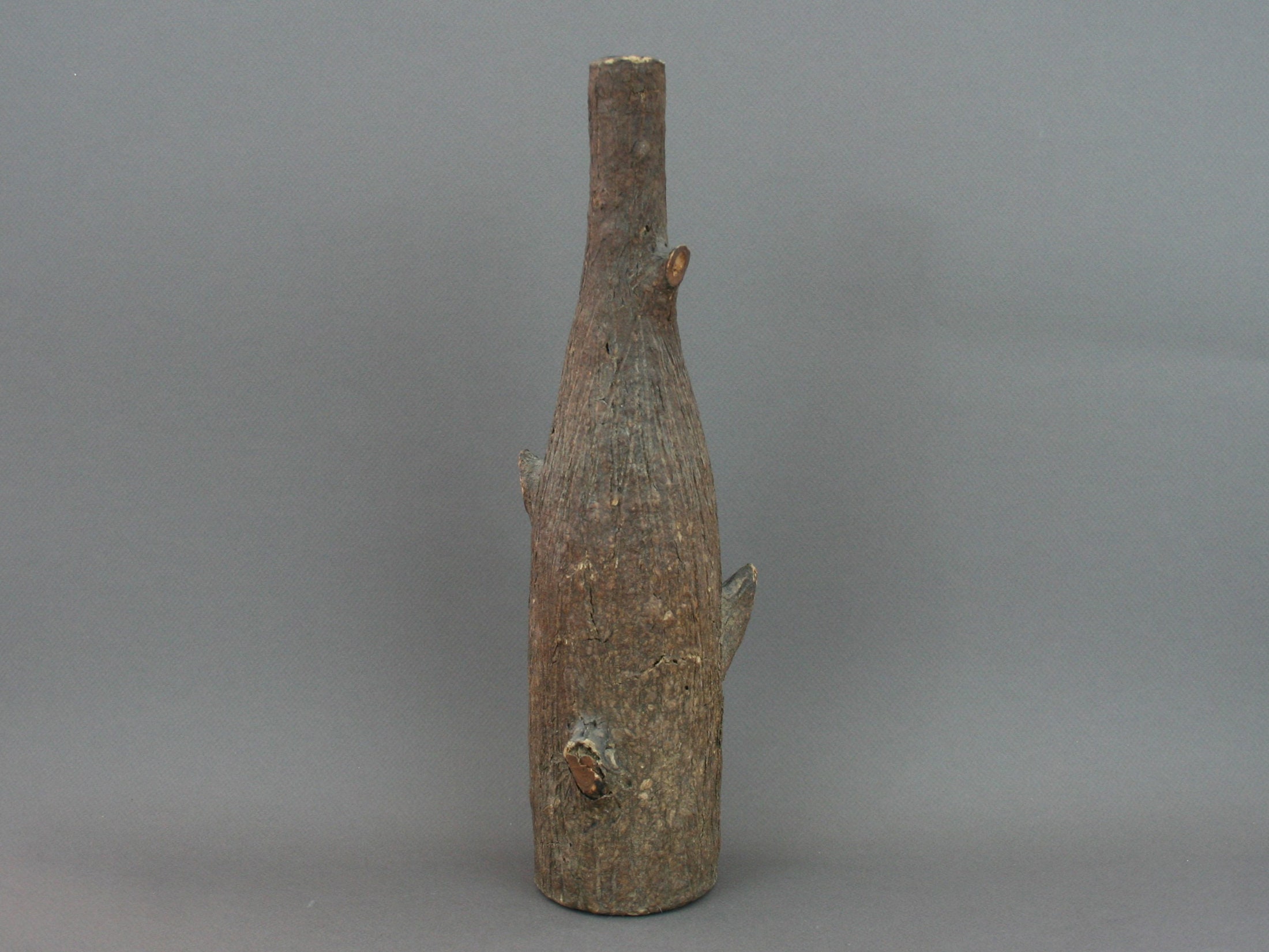 Vintage 1950s Tree Bark Covered Bottle Brutalist Sculpture - Etsy