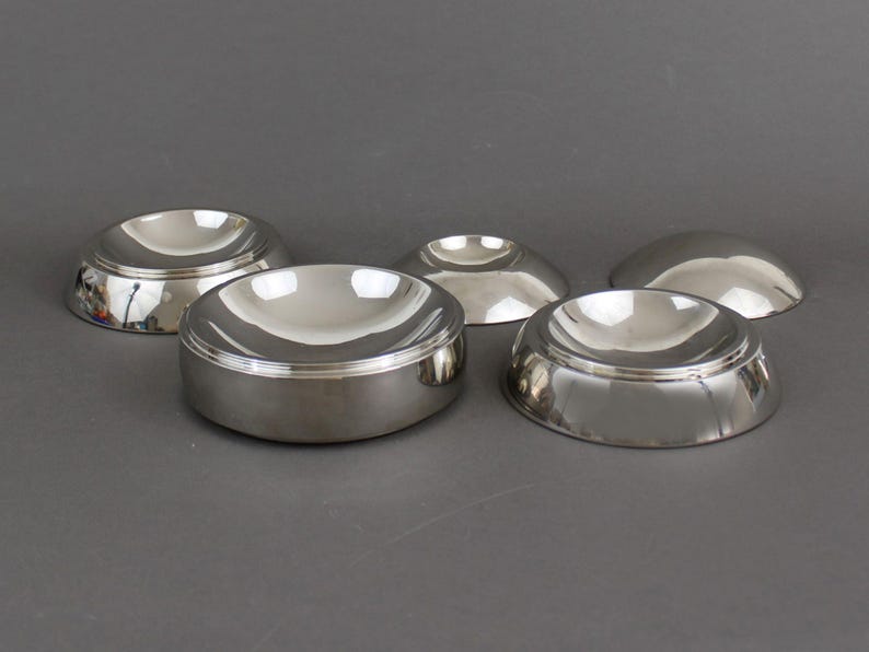 Vintage 1970s TOMMASO BARBI Stacking Ashtrays, Decorative Sphere ...