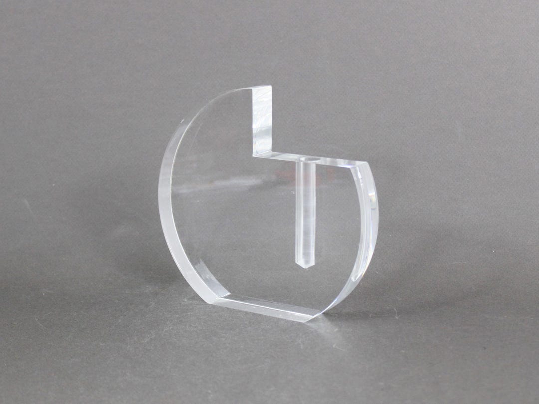 Vintage 1970s Clear Lucite Stem Vase, Minimalist Decor, Modern Italian ...