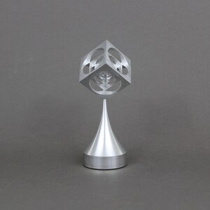 Vintage 1970s Aluminum Turner Cube, Modern Sculpture, Metal Paperweight ...