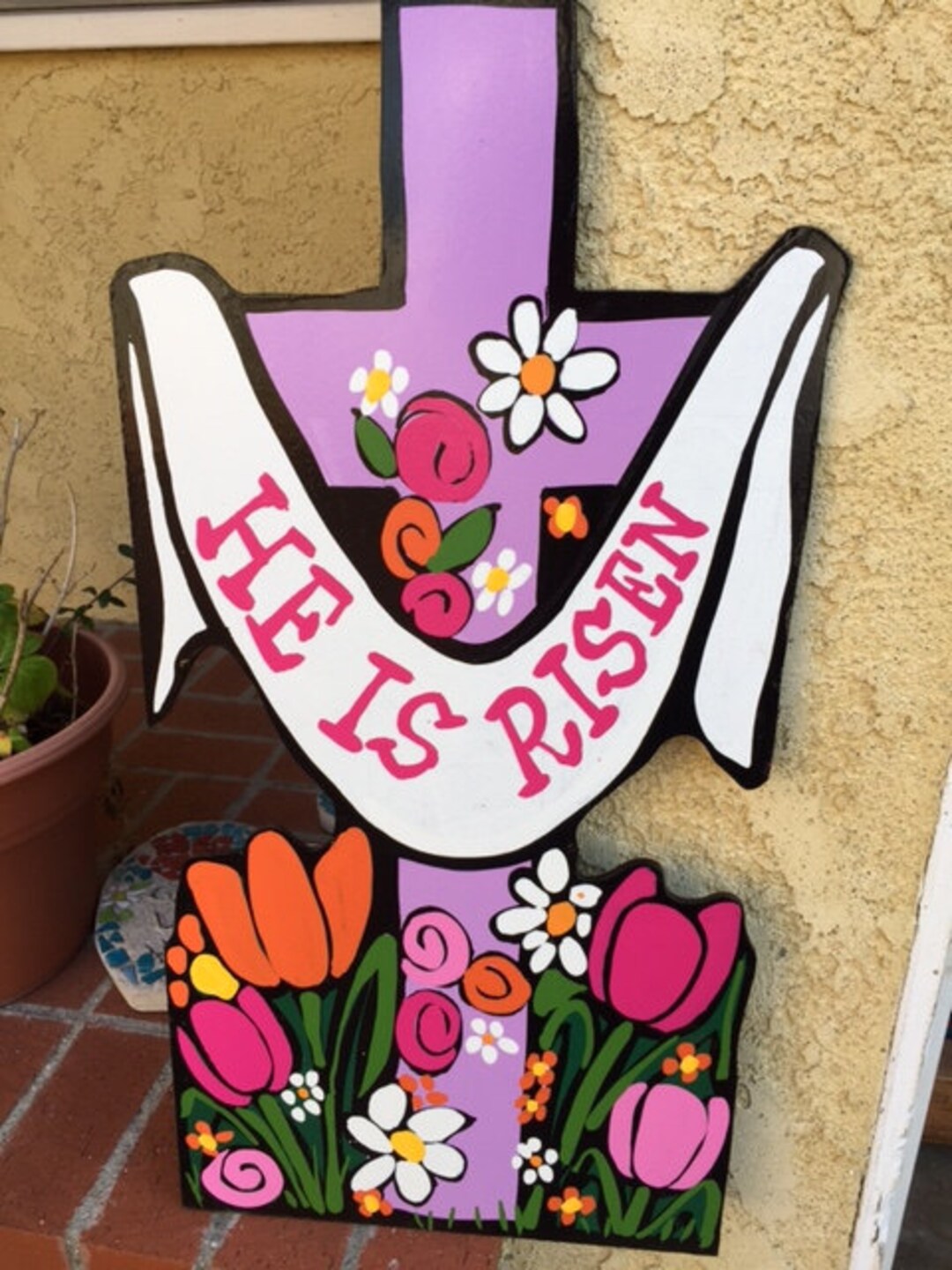 He is Risen Sign for Outdoor Easter Decorating - Etsy